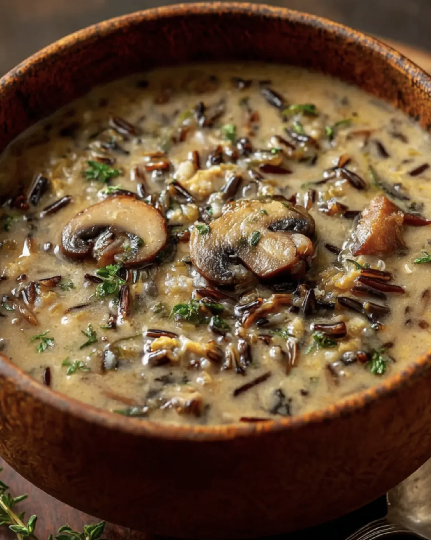 Wild Rice and Mushroom Soup