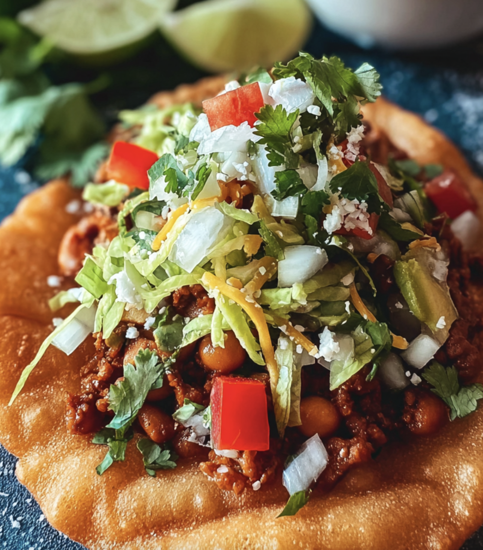 Homemade Navajo Taco (Indian Fry Bread)